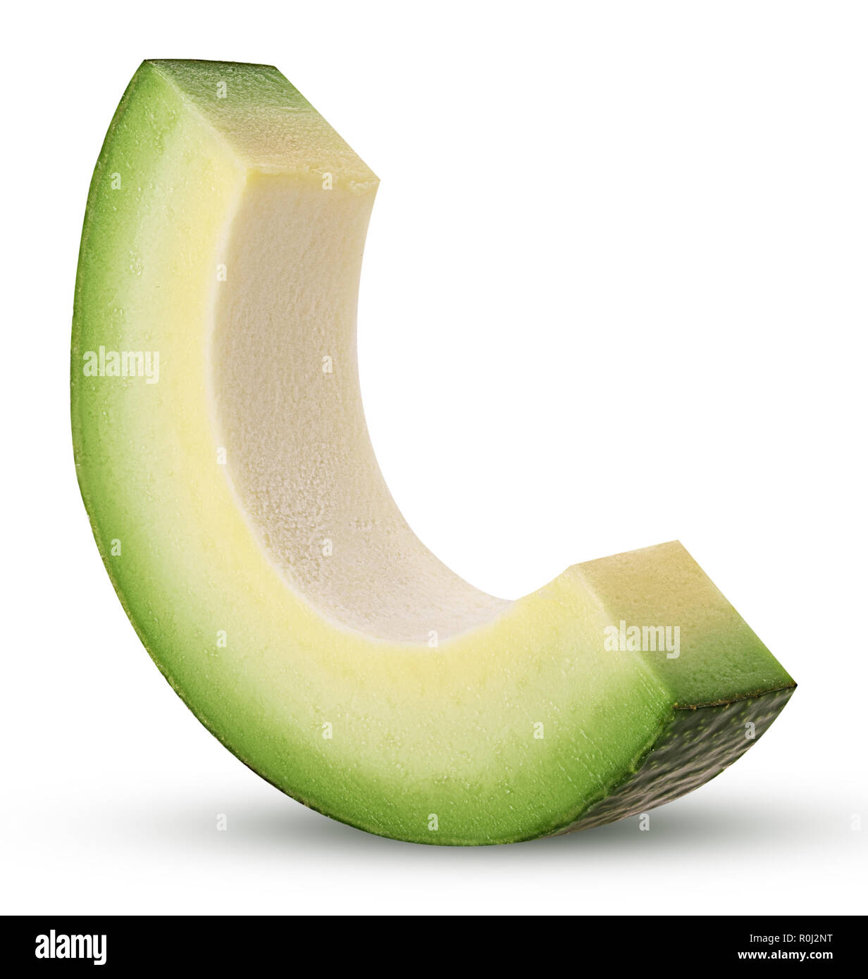 Avocado slice isolated on white background Clipping Path. Full depth of field Stock Photo - Alamy