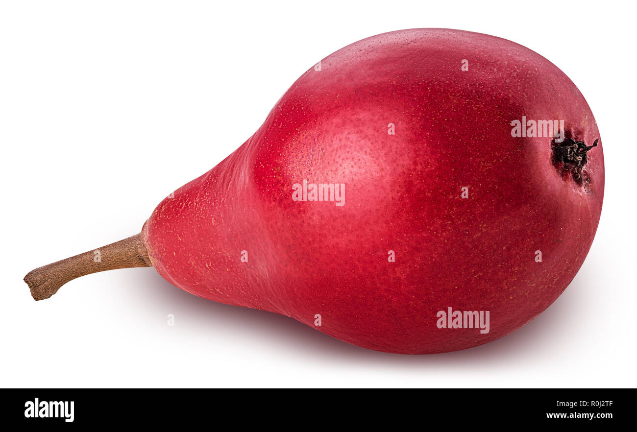 Fresh red pears isolated on white background Clipping Path. Full depth ...