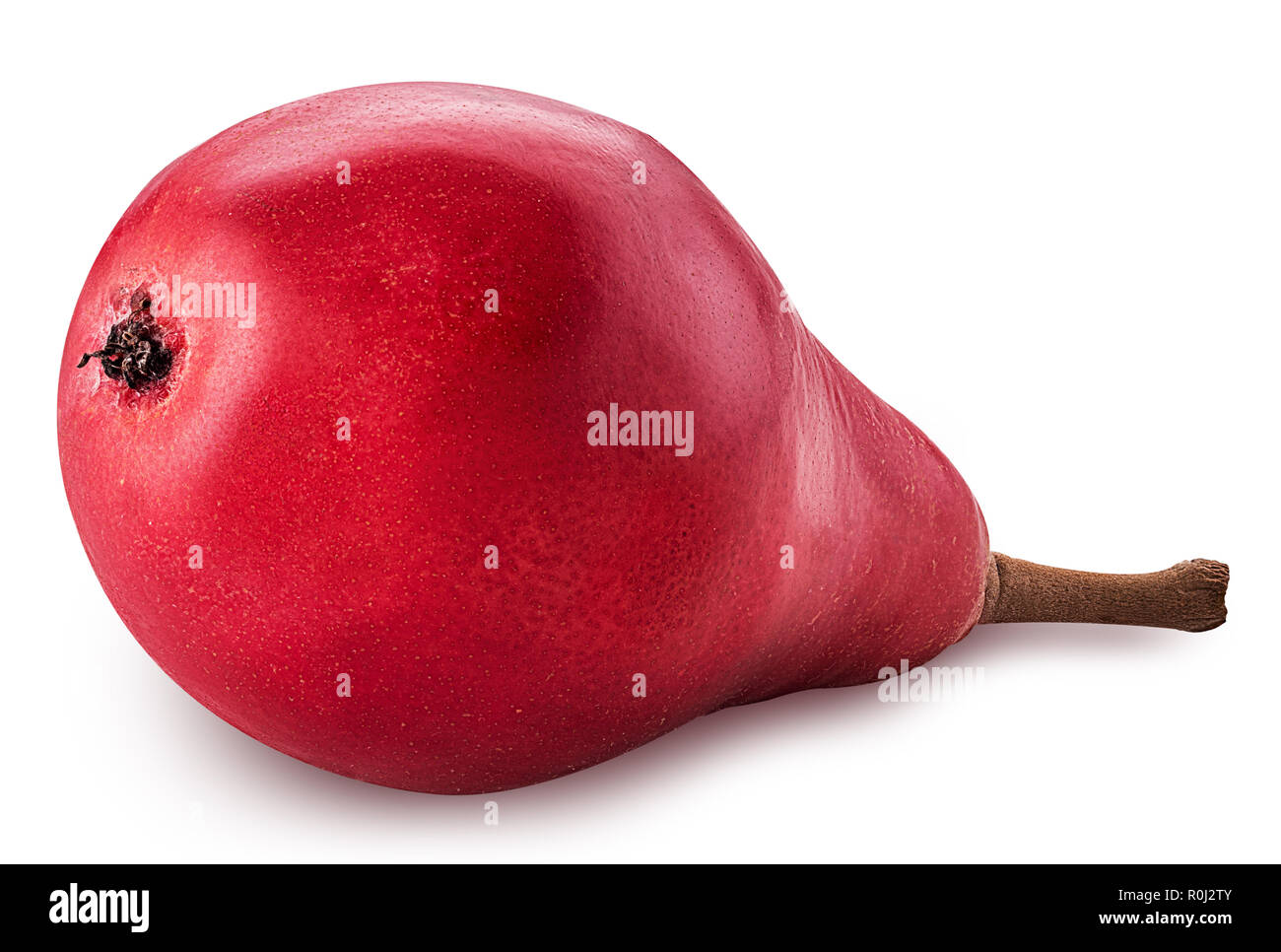 Fresh red pears isolated on white background Clipping Path. Full depth ...