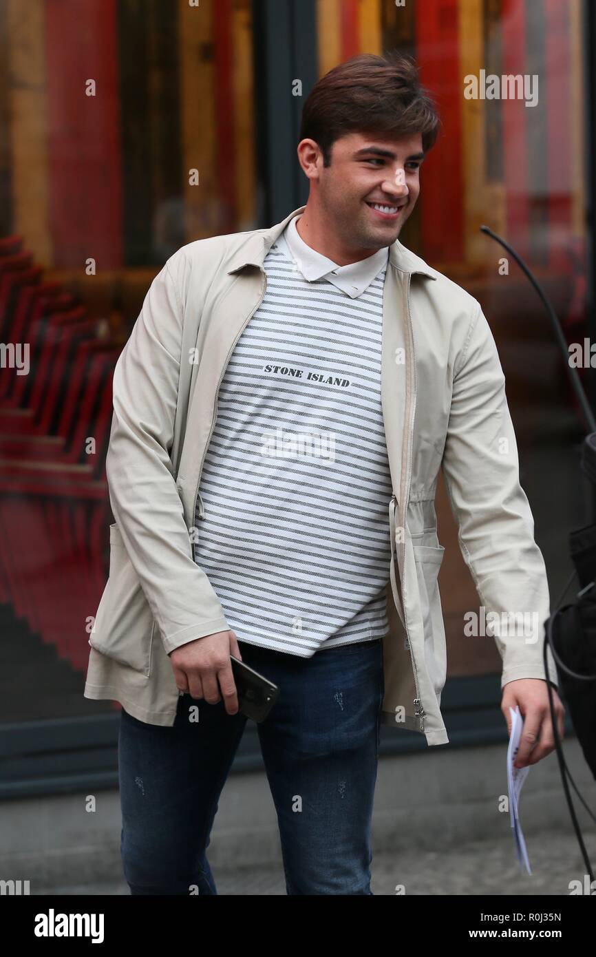 Jamie Theakston completing his charity marathon event at Global studios ...