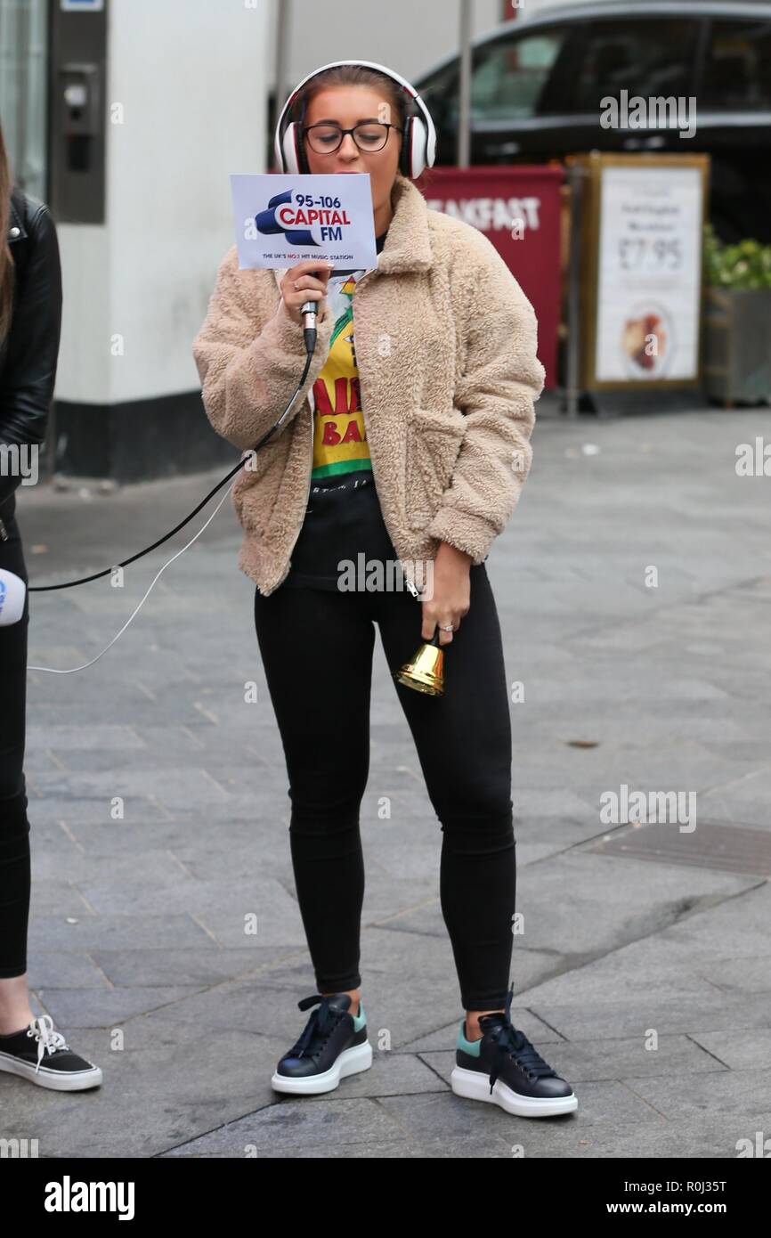 Jamie Theakston completing his charity marathon event at Global studios ...