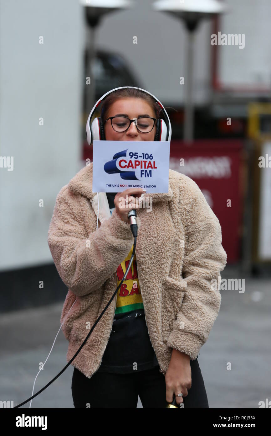Jamie Theakston completing his charity marathon event at Global studios ...