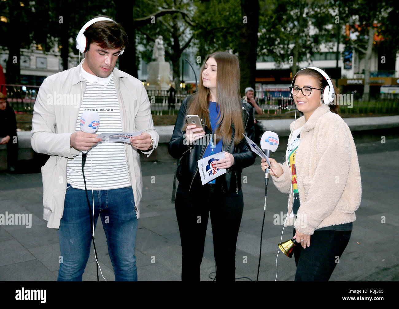 Jamie Theakston completing his charity marathon event at Global studios ...