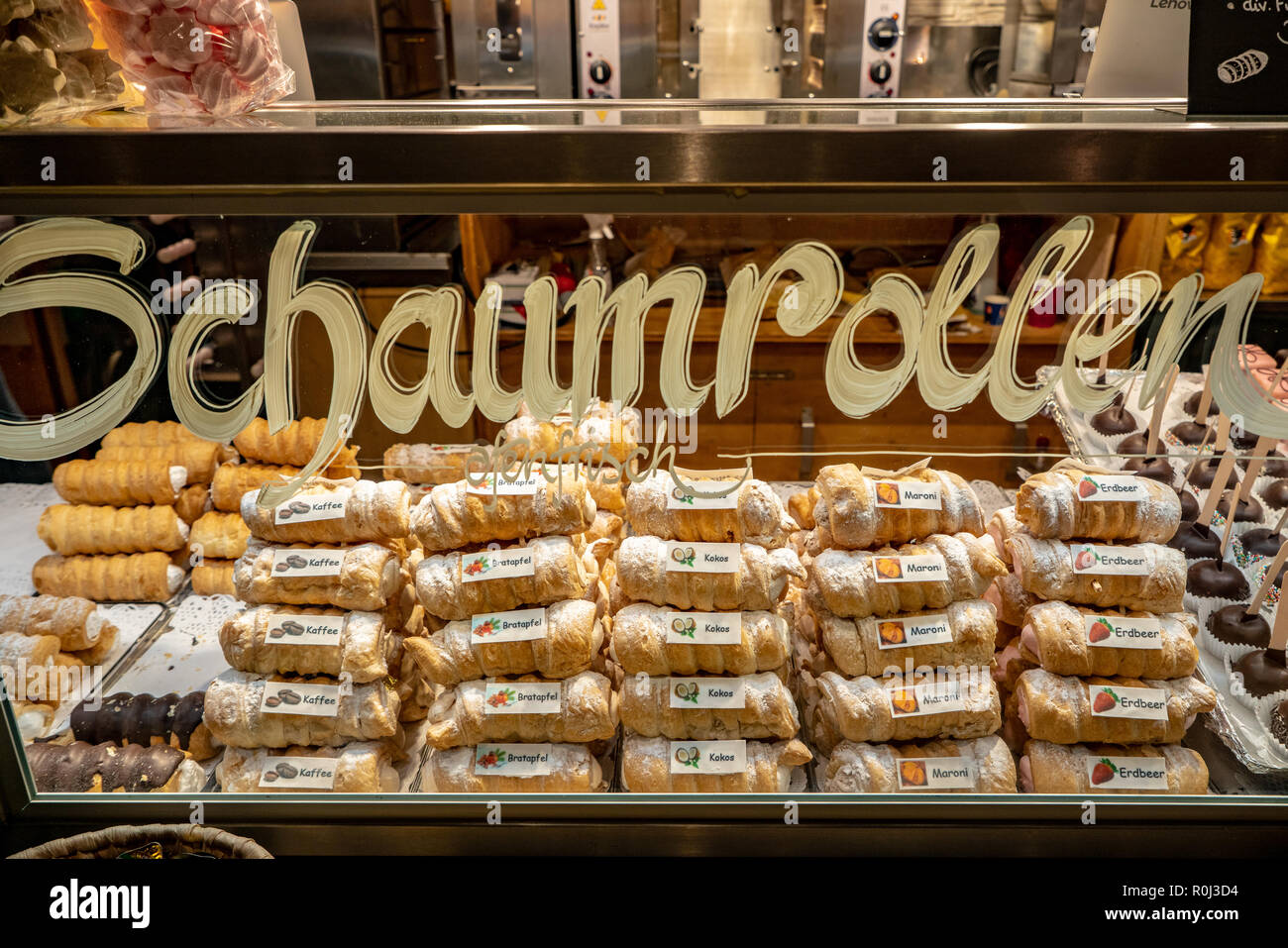 Traditional Austrian sweets sold at Salzburg Christmas Market Stock ...