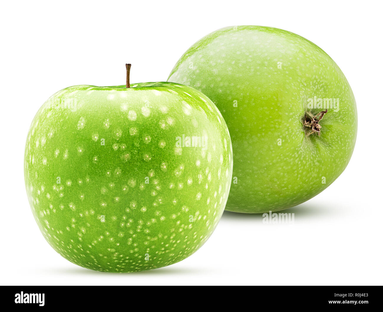 Two green apple isolated on white background Clipping Path Stock Photo ...
