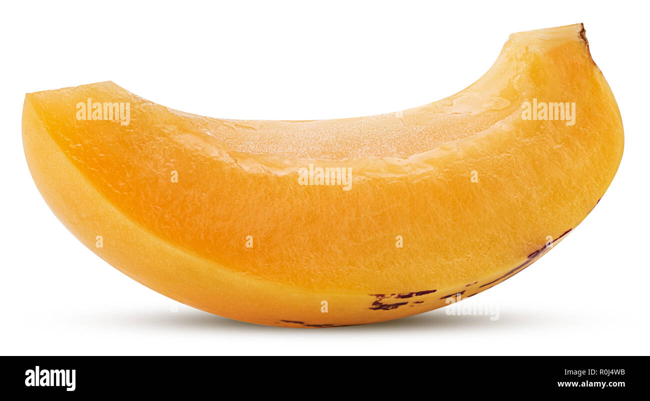 Pepino melon fruit slice isolated on white background. Clipping Path ...