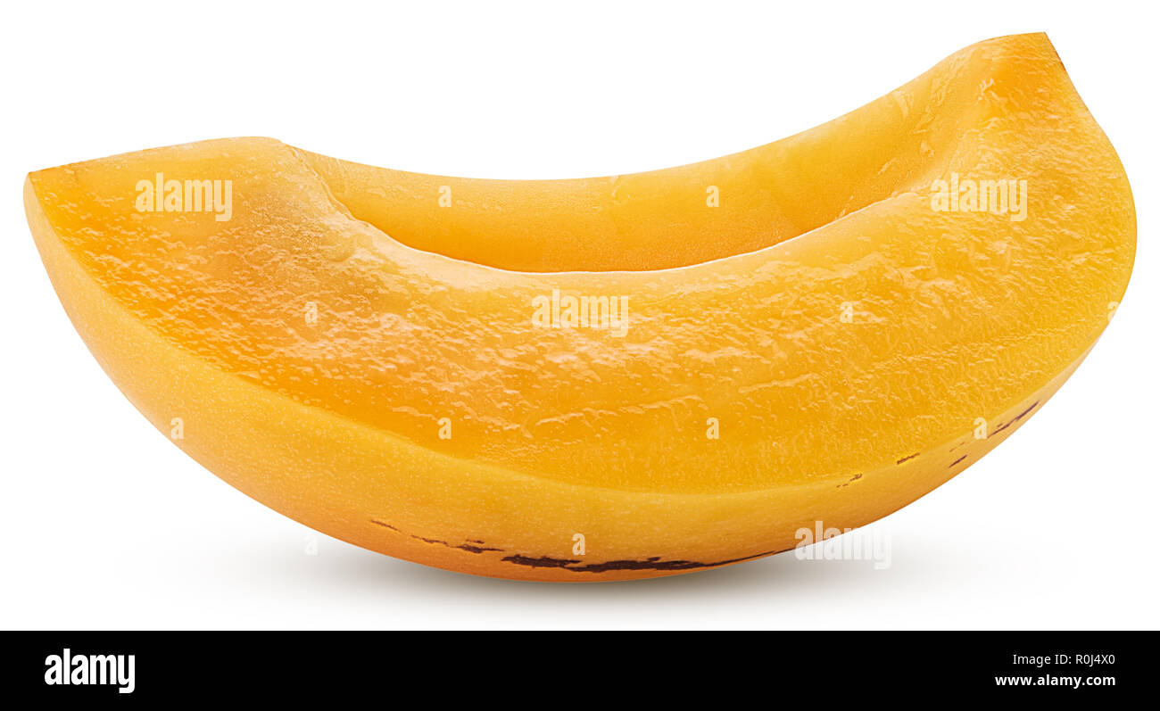 Pepino melon fruit slice isolated on white background. Clipping Path ...