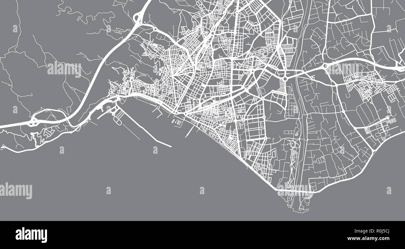 Urban vector city map of Almeria, Spain Stock Vector Image & Art - Alamy