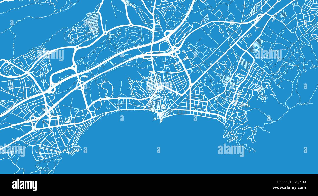 Benidorm aerial Stock Vector Images - Alamy