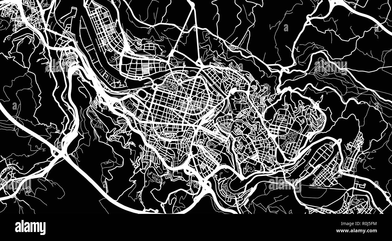 Urban vector city map of Bilbao, Spain Stock Vector Image & Art - Alamy