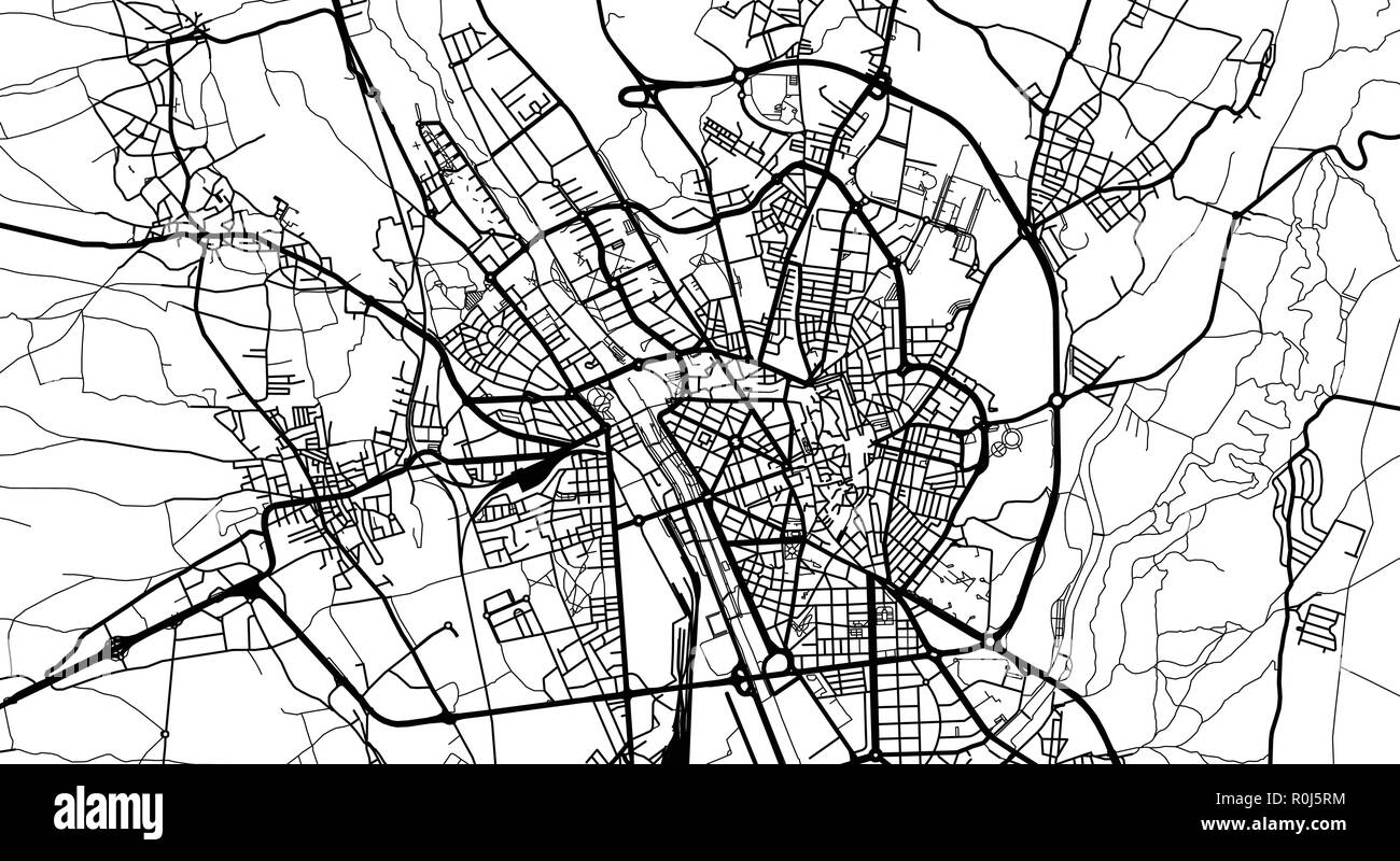 Urban vector city map of Leon, Spain Stock Vector Image & Art - Alamy