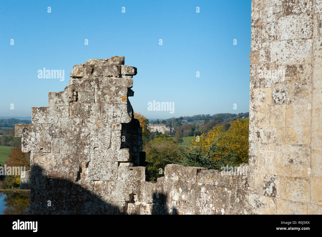 Distant view of New Wardour Castle from the remains of the East Tower ...