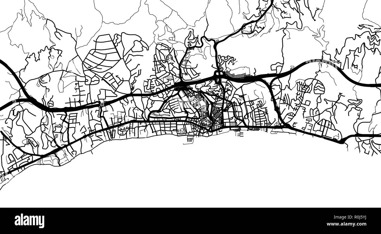 Map of marbella spain Black and White Stock Photos & Images - Alamy