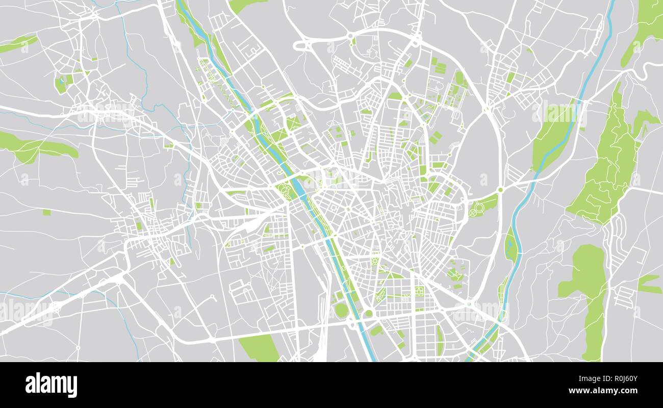 Urban vector city map of Leon, Spain Stock Vector Image & Art - Alamy