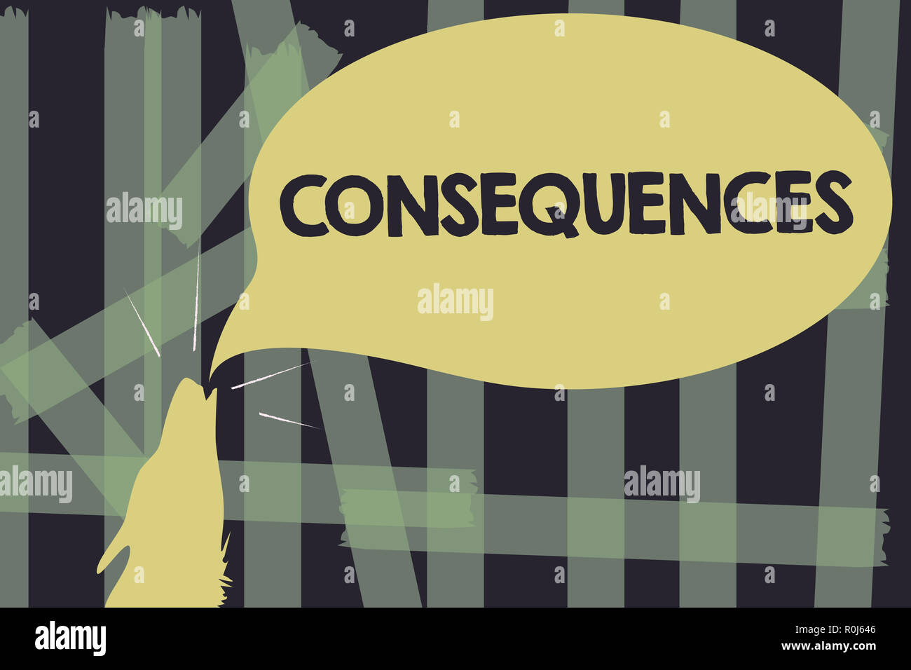 Writing note showing Consequences. Business photo showcasing Effect ...