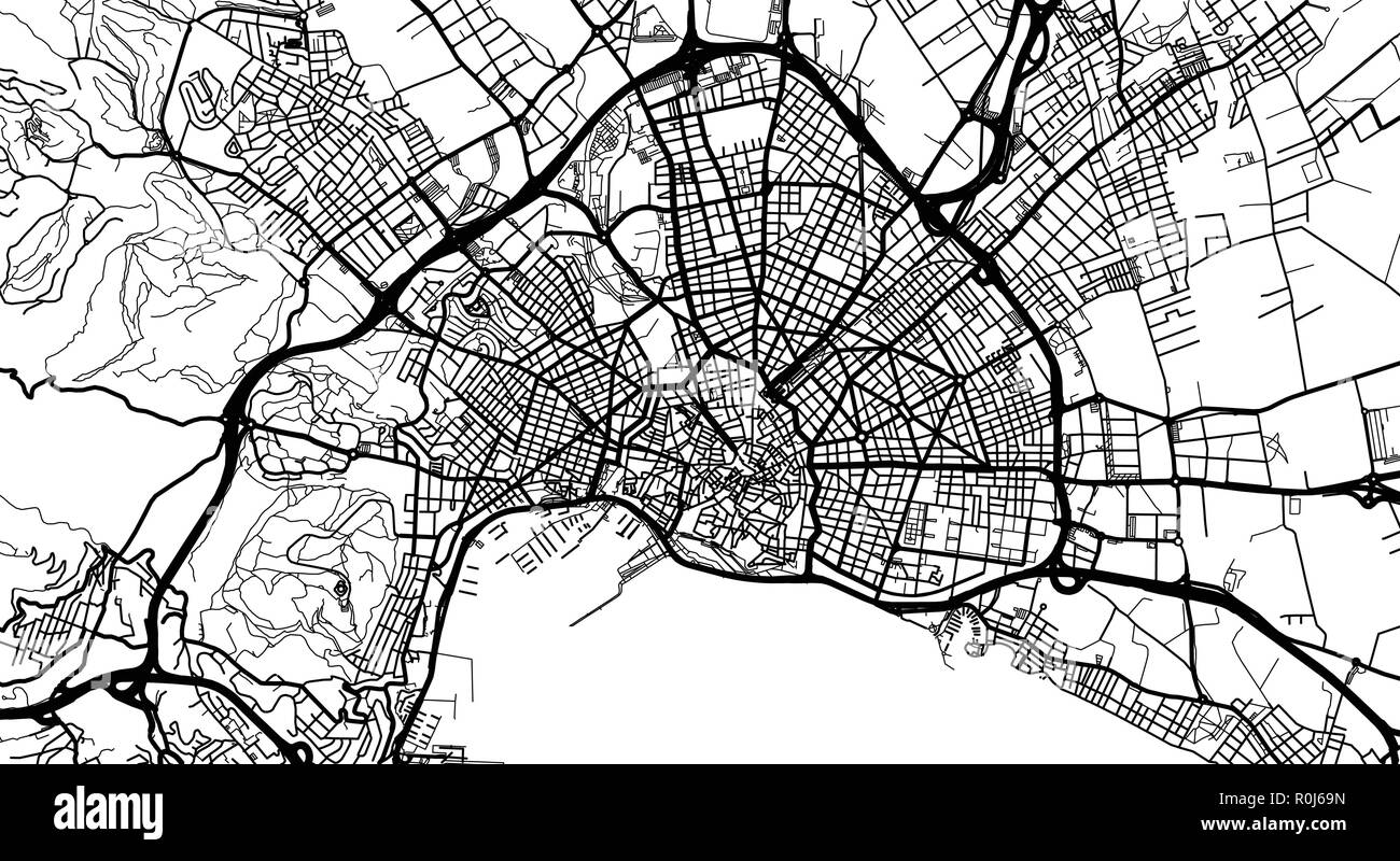 Urban vector city map of Palma, Spain Stock Vector Image & Art - Alamy