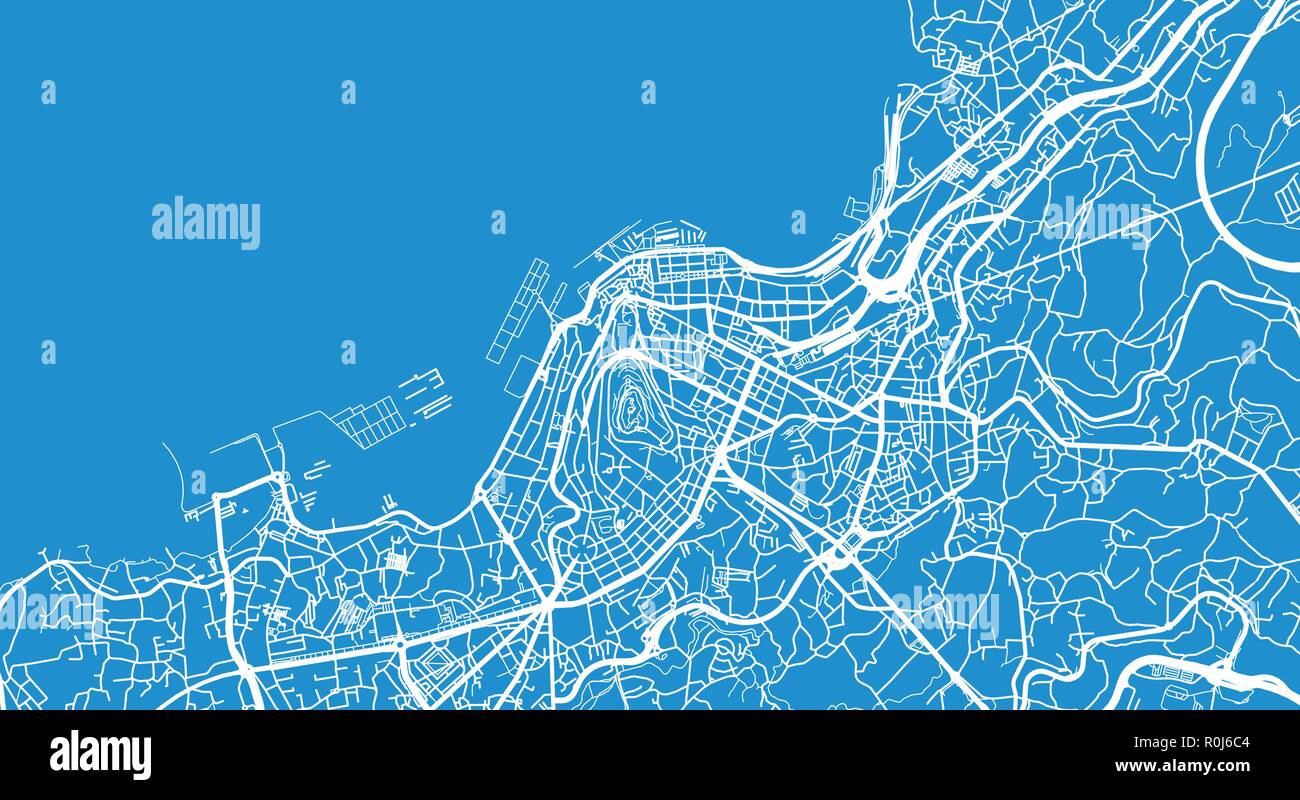 Urban vector city map of Vigo, Spain Stock Vector Image & Art - Alamy