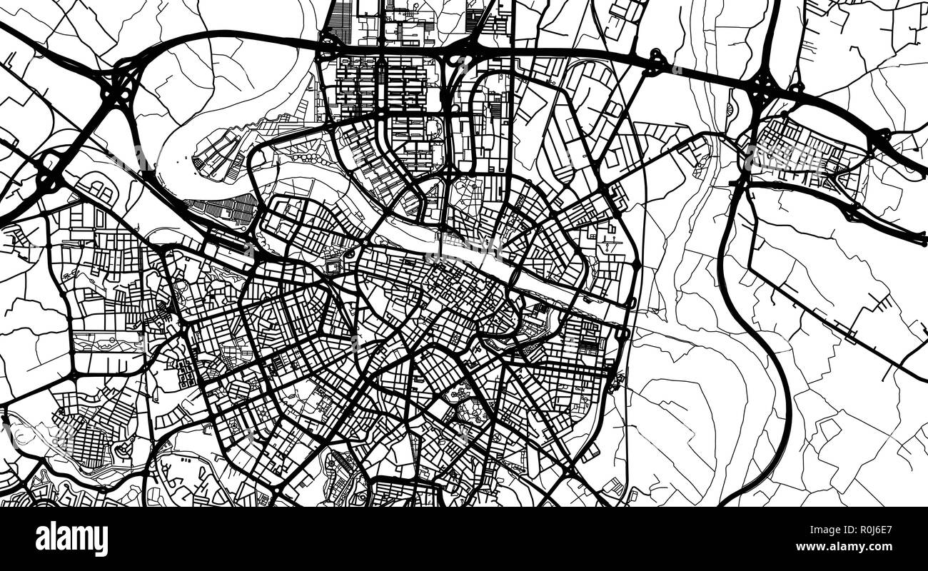 Urban vector city map of Zaragoza, Spain Stock Vector Image & Art - Alamy