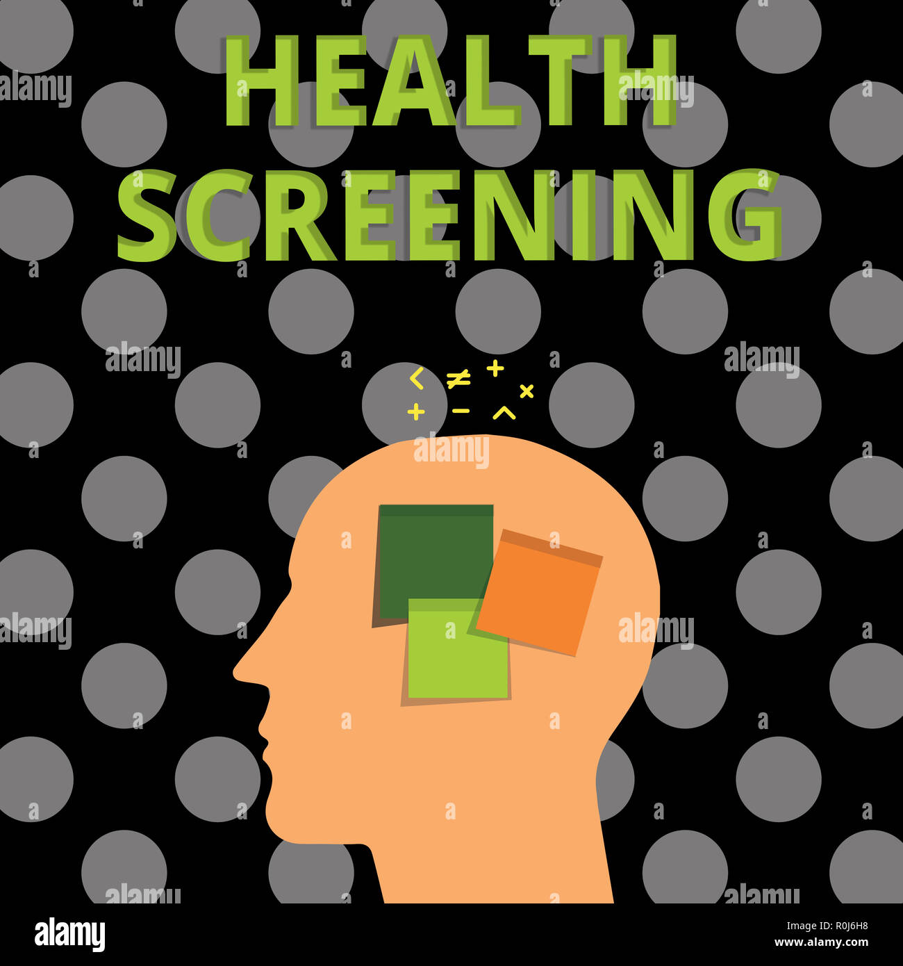 Handwriting text Health Screening. Concept meaning targeted systematic ...