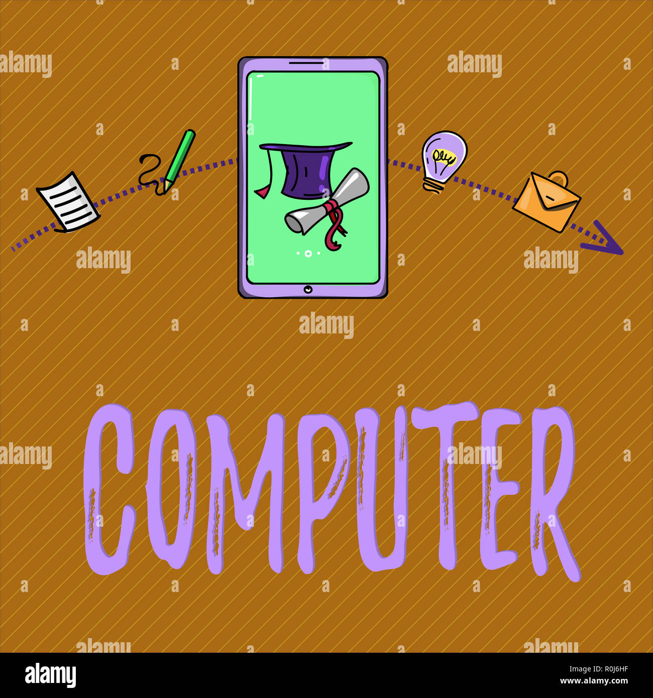 Text sign showing Computer. Conceptual photo electronic device capable ...