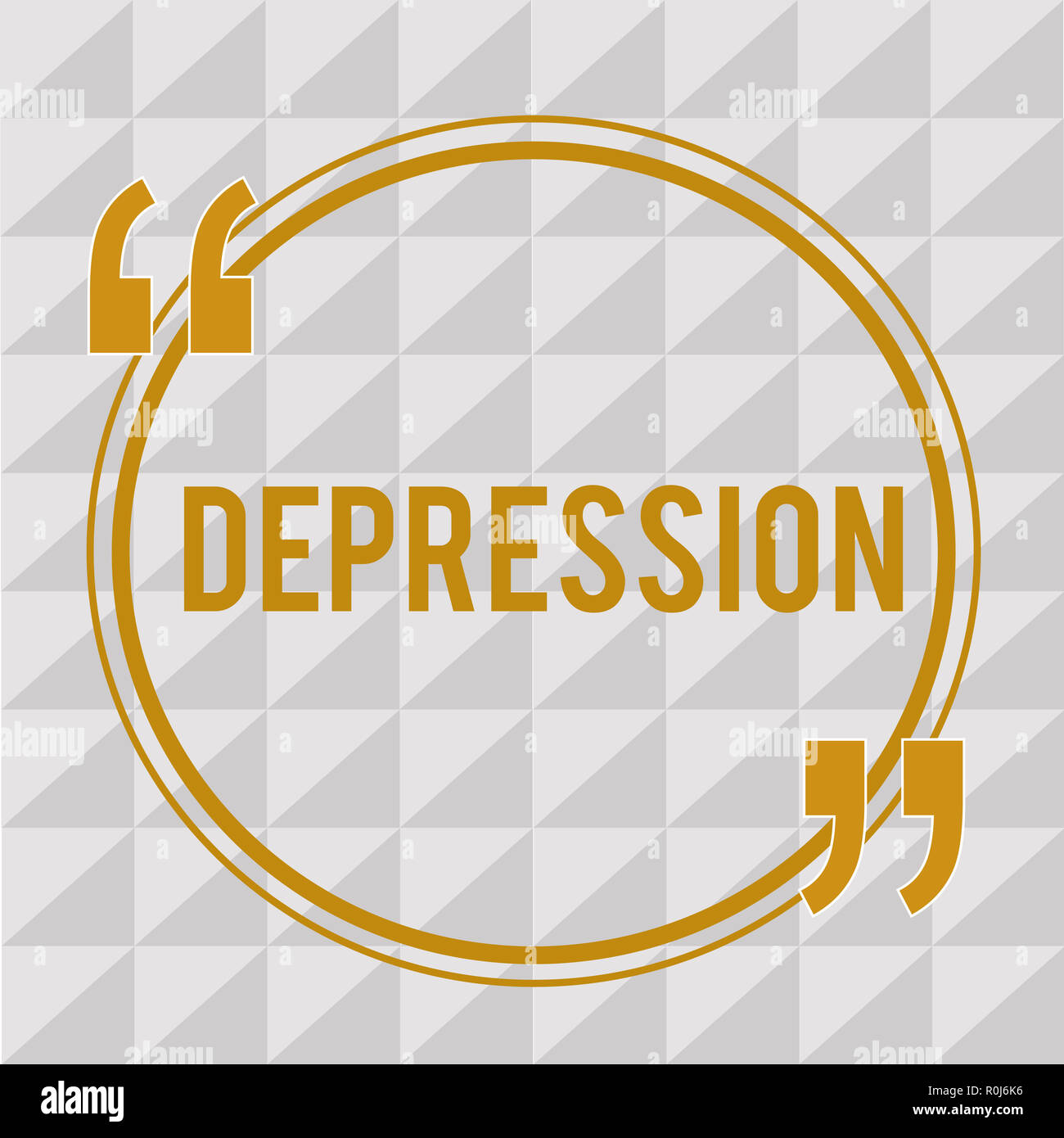 Handwriting text Depression. Concept meaning Feelings of severe ...