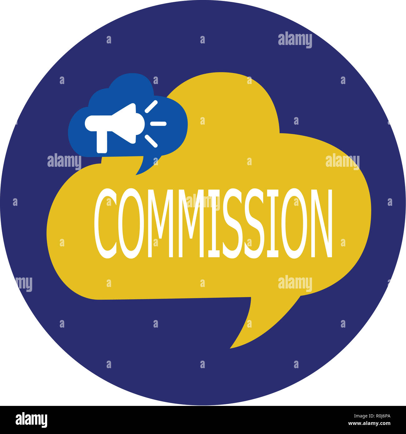 Writing note showing Commission. Business photo showcasing Instruction ...