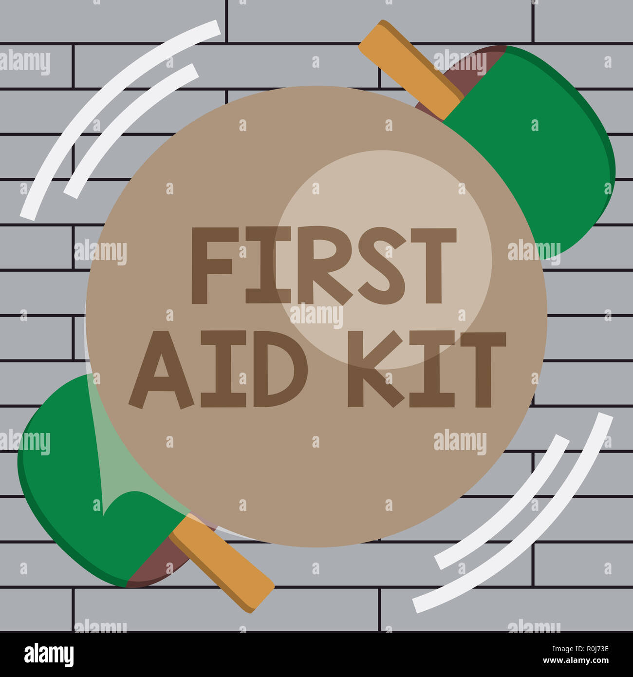 Handwriting text writing First Aid Kit. Concept meaning Set of ...