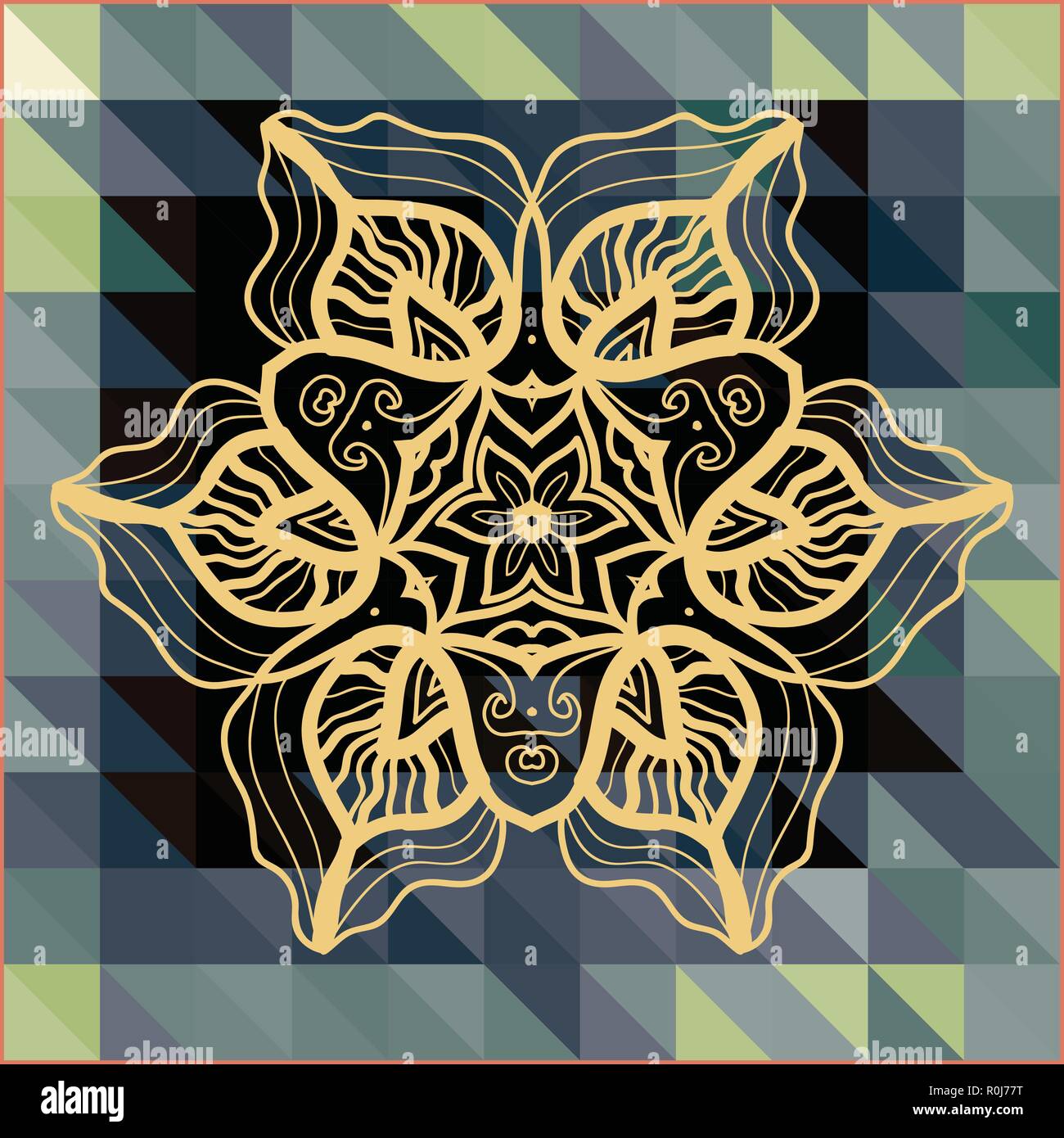 mandala triangle vector Stock Vector Image & Art - Alamy