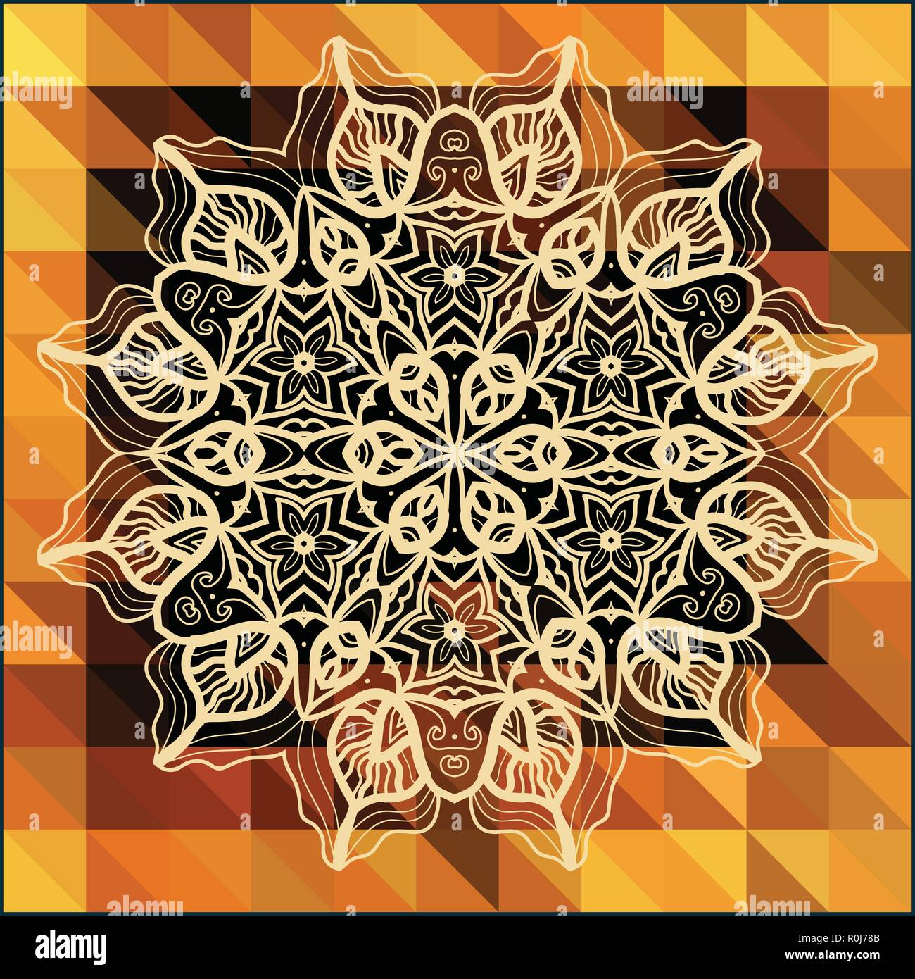 mandala triangle vector Stock Vector Image & Art - Alamy