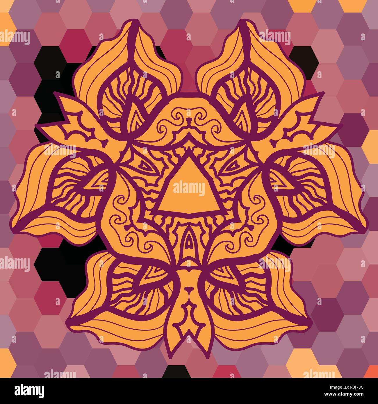 mandala triangle vector Stock Vector Image & Art - Alamy