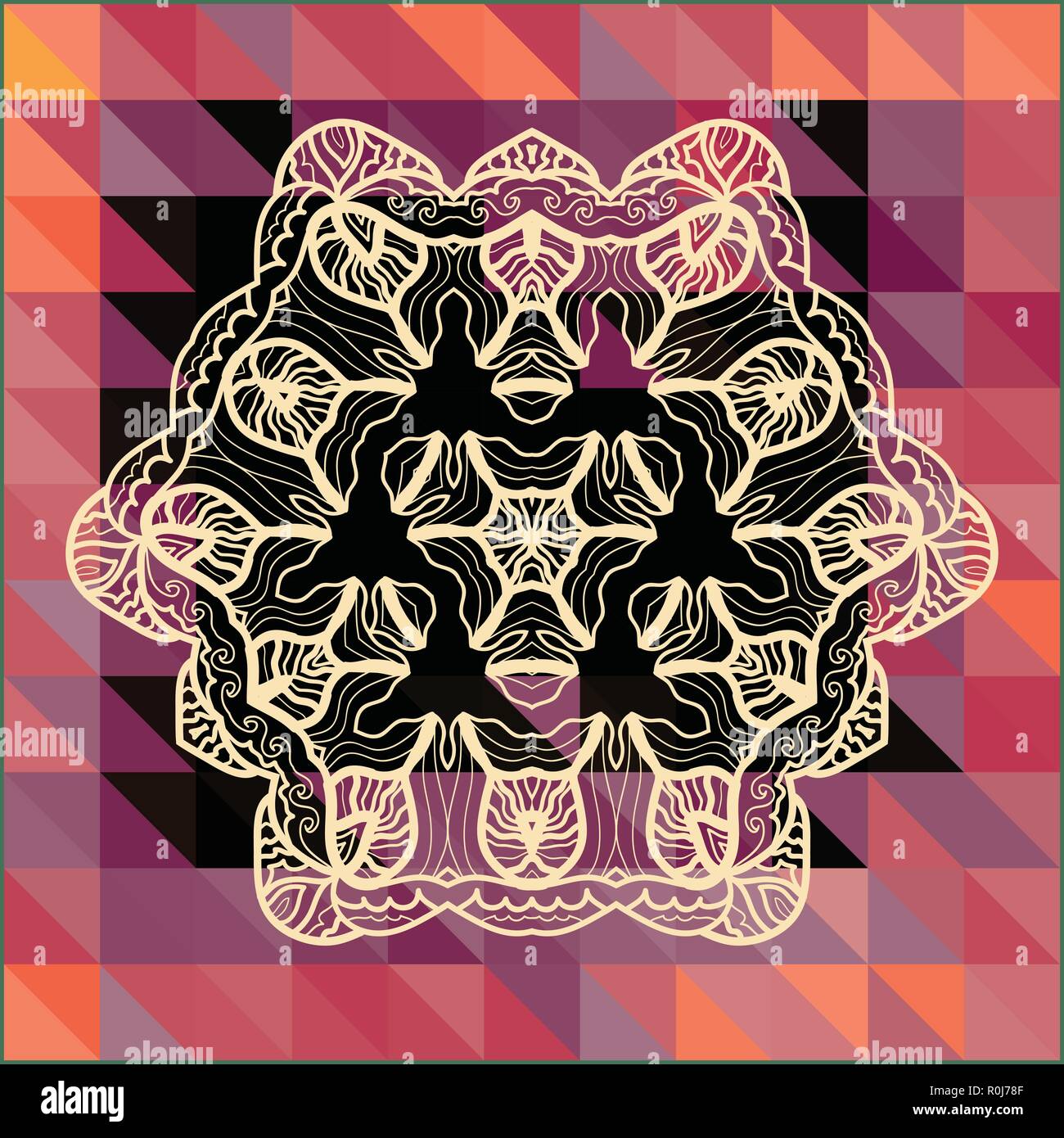mandala triangle vector Stock Vector Image & Art - Alamy