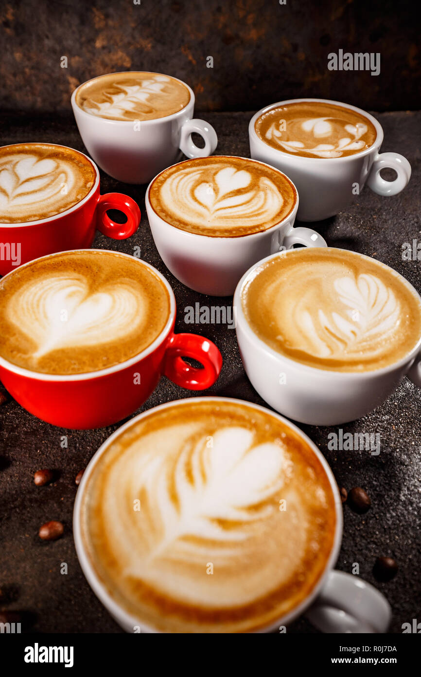 Many cups coffee close hi-res stock photography and images - Alamy