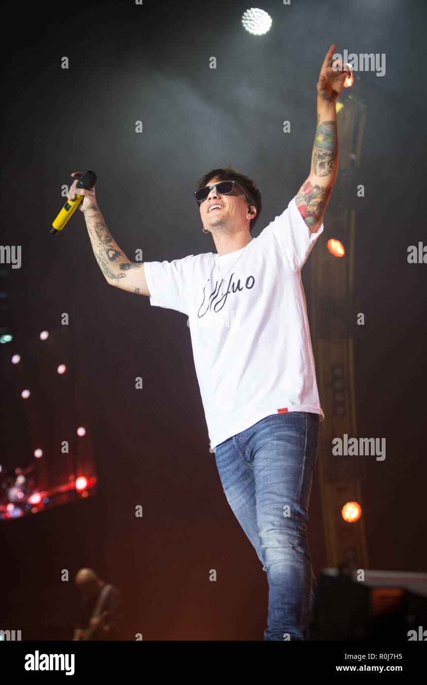 Assago (MI), Niccolò Moriconi alias Ultimo performs live @ Mediolanum Forum. copyright Davide ...