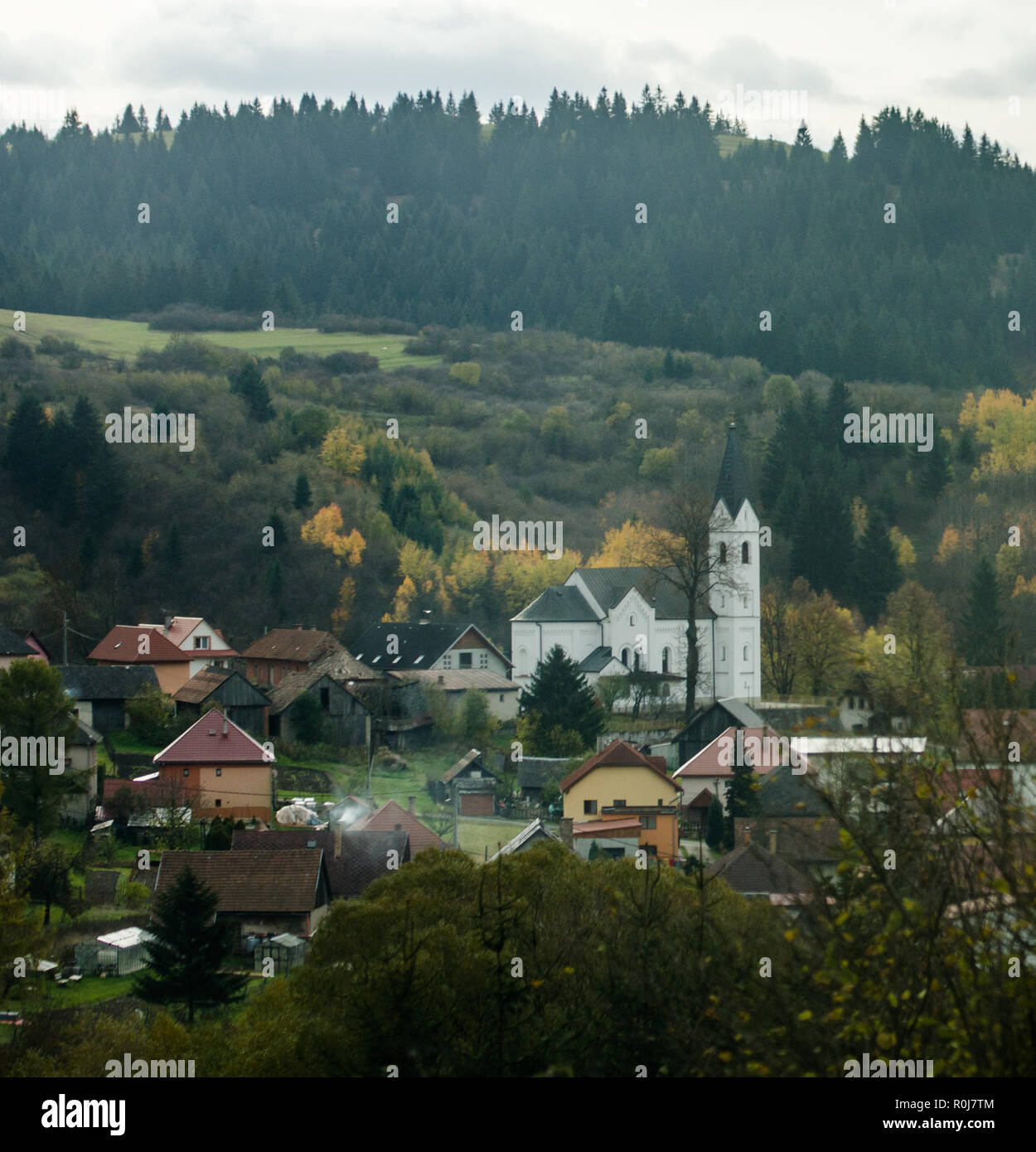 Small christian church in the European countryside - nice landscape ...