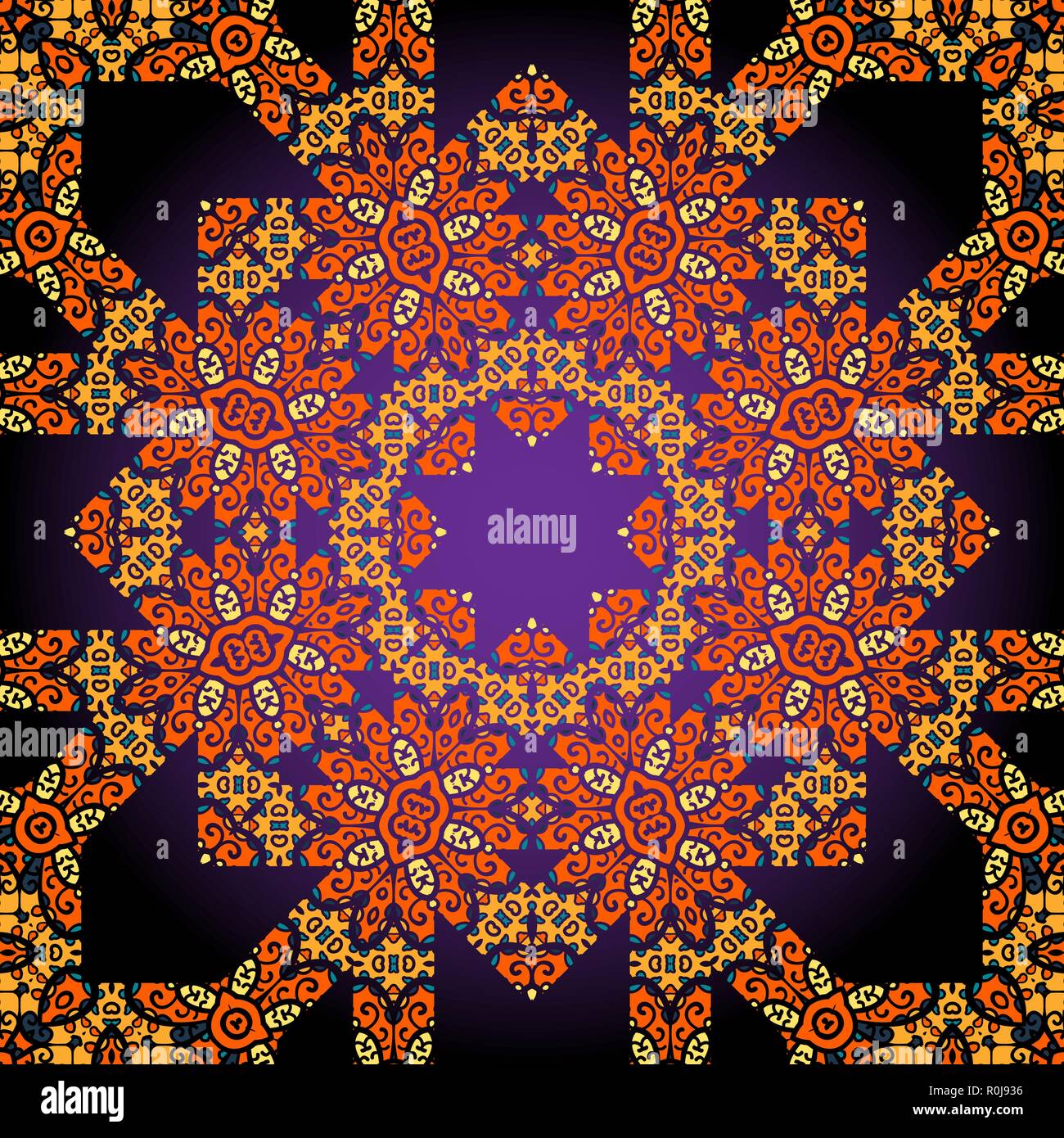 Vintage design element. Seamless psychedelic paisley background Stock ...