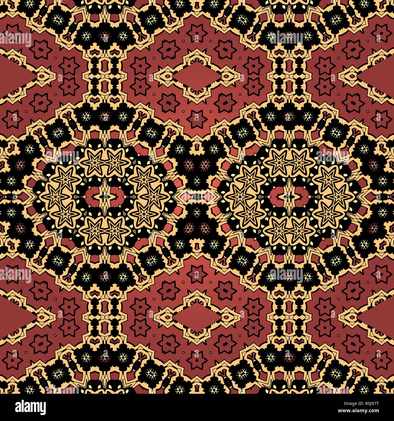 Henna coloured seamless wallpaper in indian style. Tribal background ...
