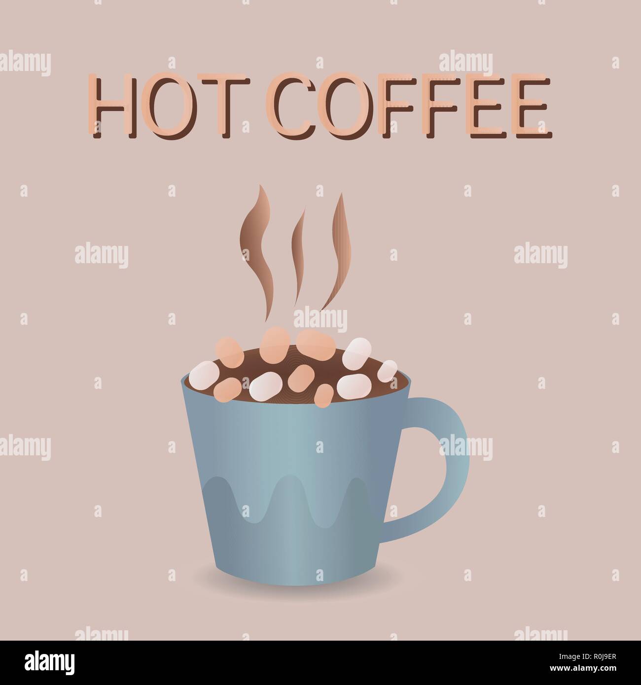 Cup vegan hot chocolate Stock Vector Images - Alamy