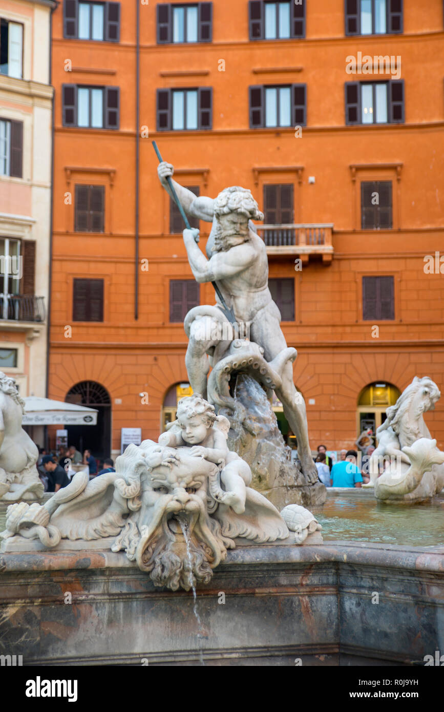 Fountain of Neptune, Piazza Navona, Rome, Italy Stock Photo - Alamy