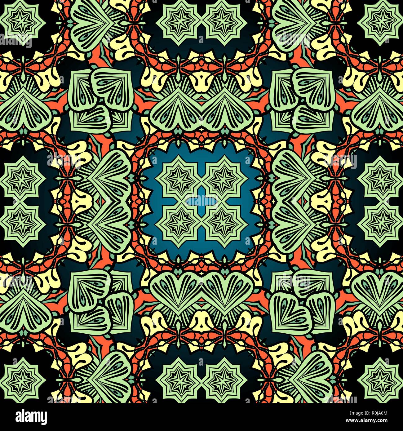 Green carpet asian wallpaper design. Tribal vintage element Stock ...