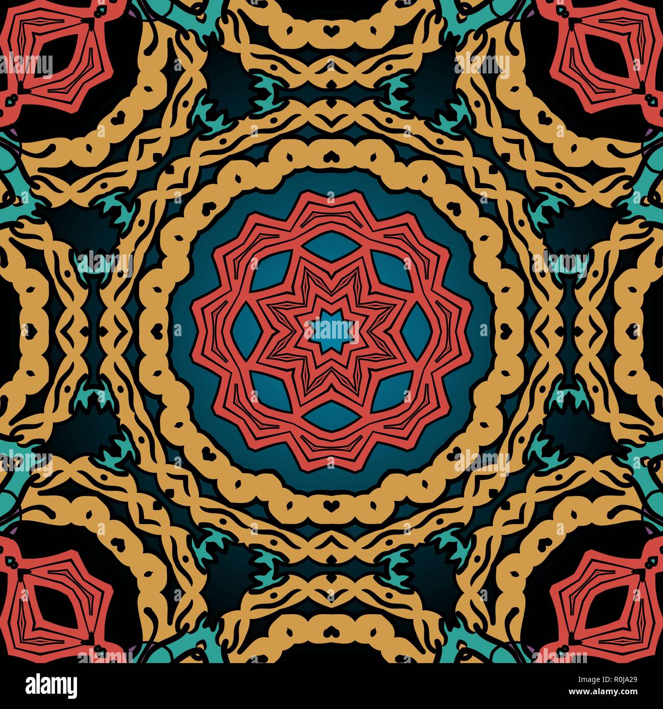 Seamless oriental tile pattern. Vintage tribal element Stock Vector ...