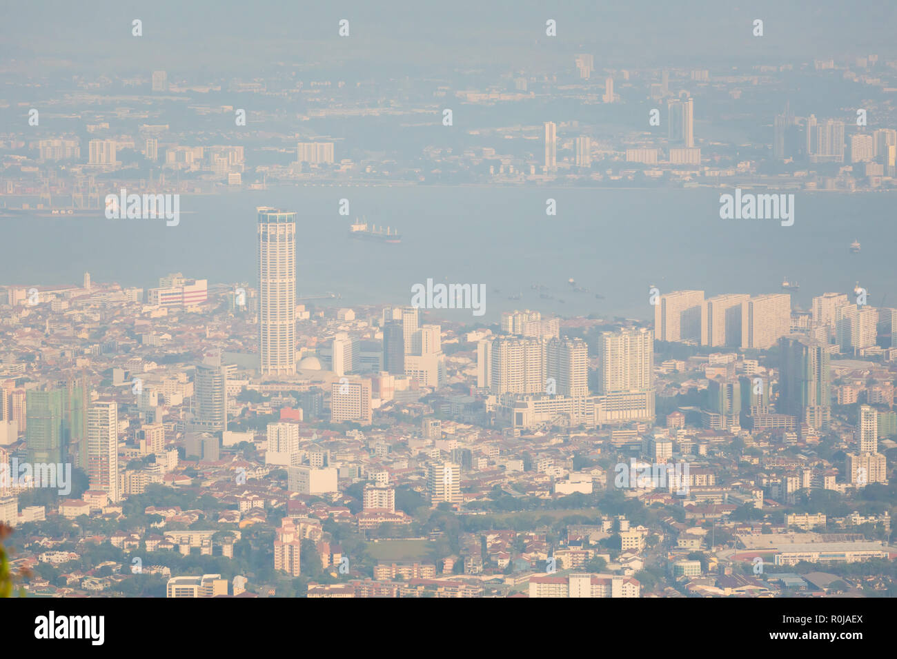 Landscape from Penang Hill on Penang island in Malaysia. Beautiful ...
