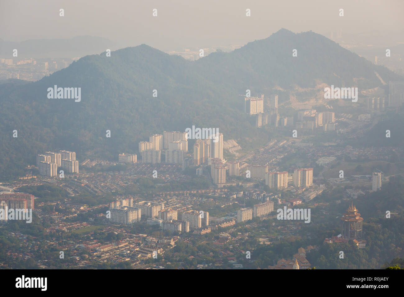 Landscape from Penang Hill on Penang island in Malaysia. Beautiful ...