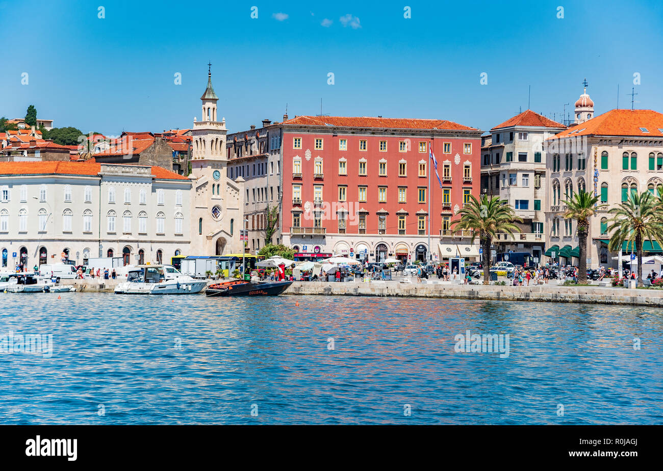 Split city promenade in the summer. Split, Croatia Stock Photo - Alamy