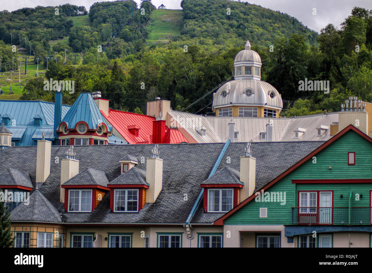 Beautiful Historical Buildings Down the Mountain in Mont Blanc Village ...