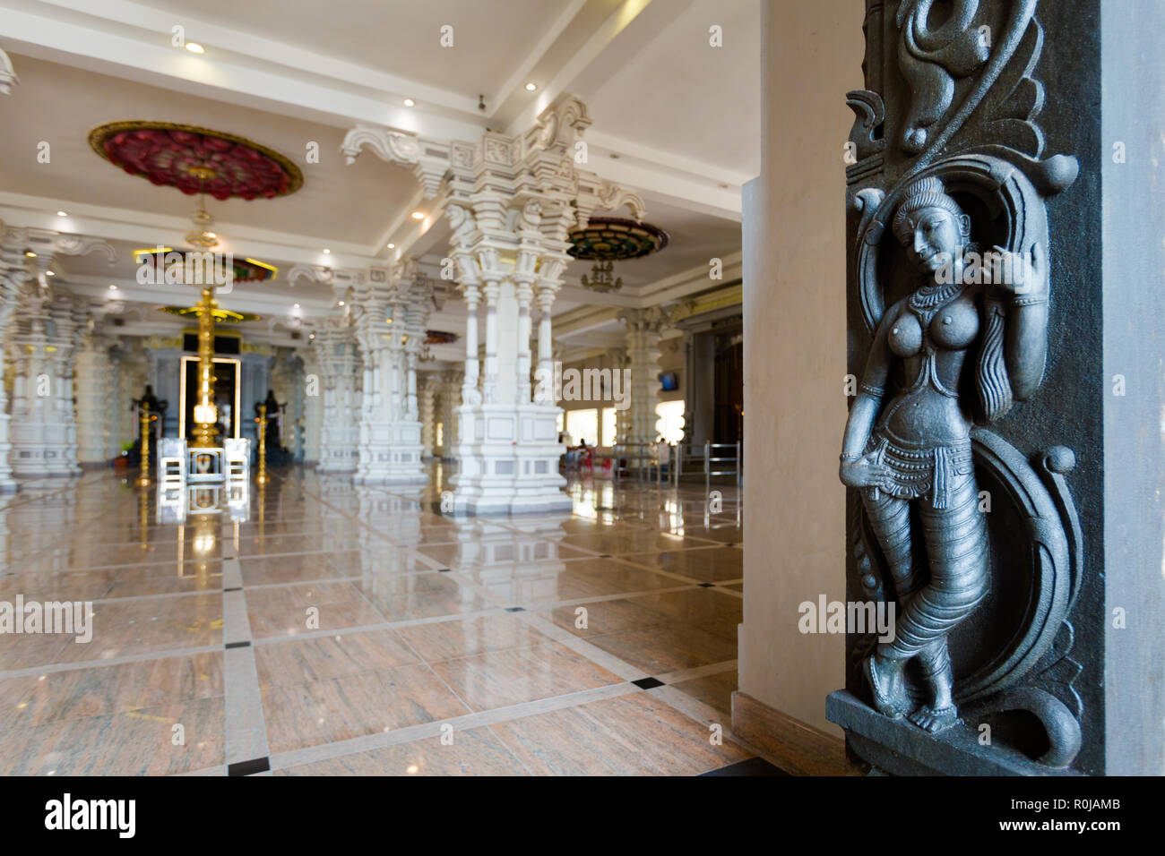 Waterfall hilltop Arulmigu Balathandayuthapani temple on Penang island ...