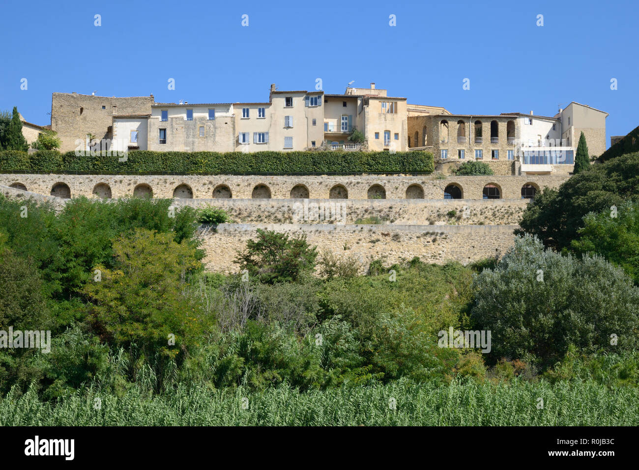 Perched Village of Lauris, Overlooking the Durance Valley, in the ...