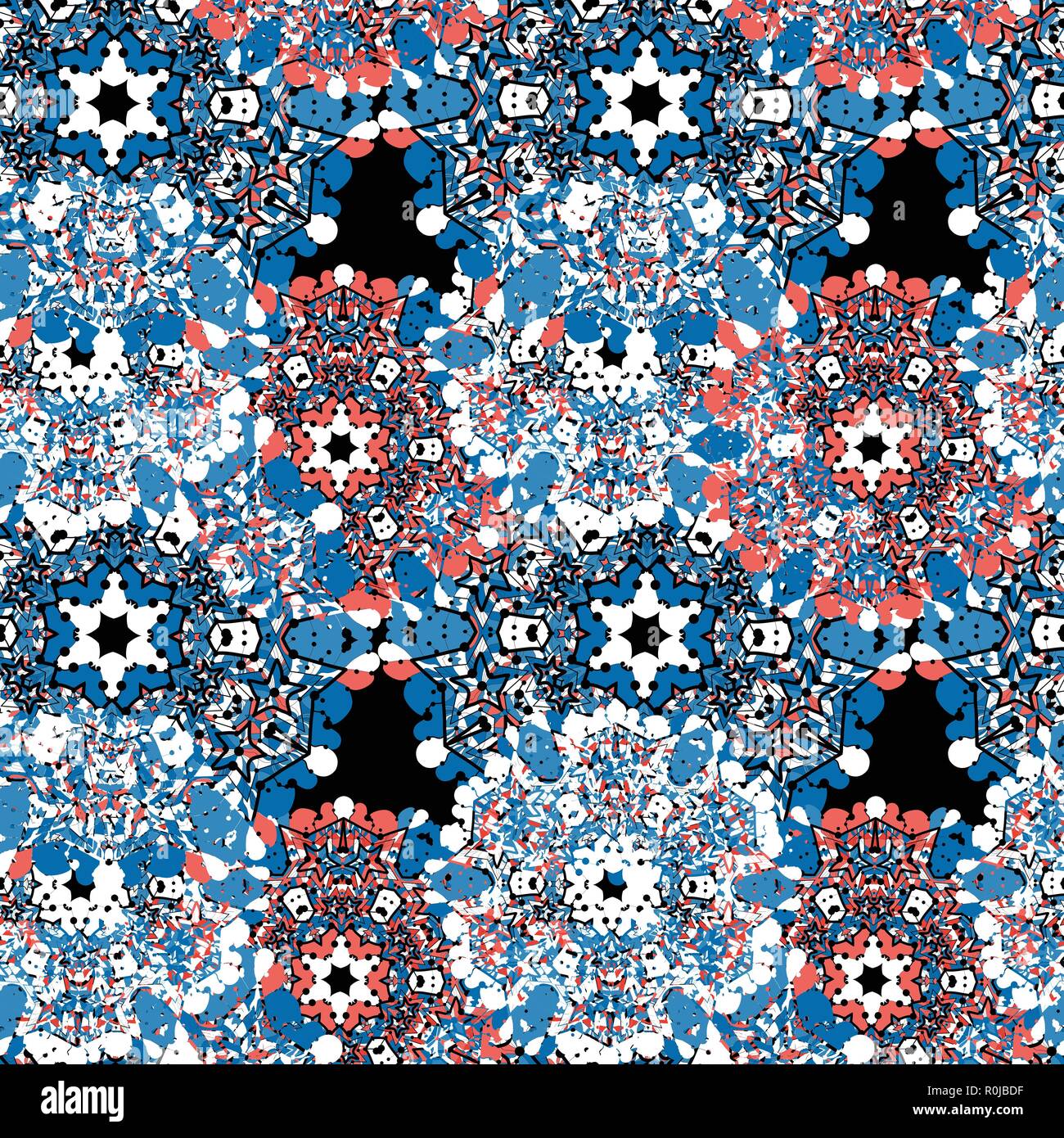 Seamless mandala illustration background square Stock Vector Image ...