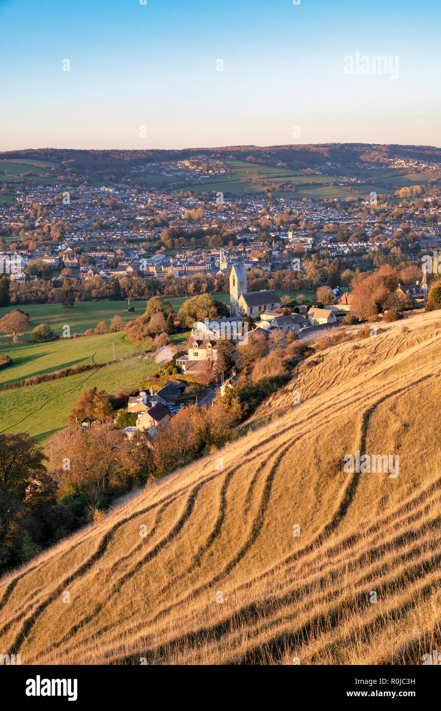 Selsley village. View from selsley common across the stroud valley in ...