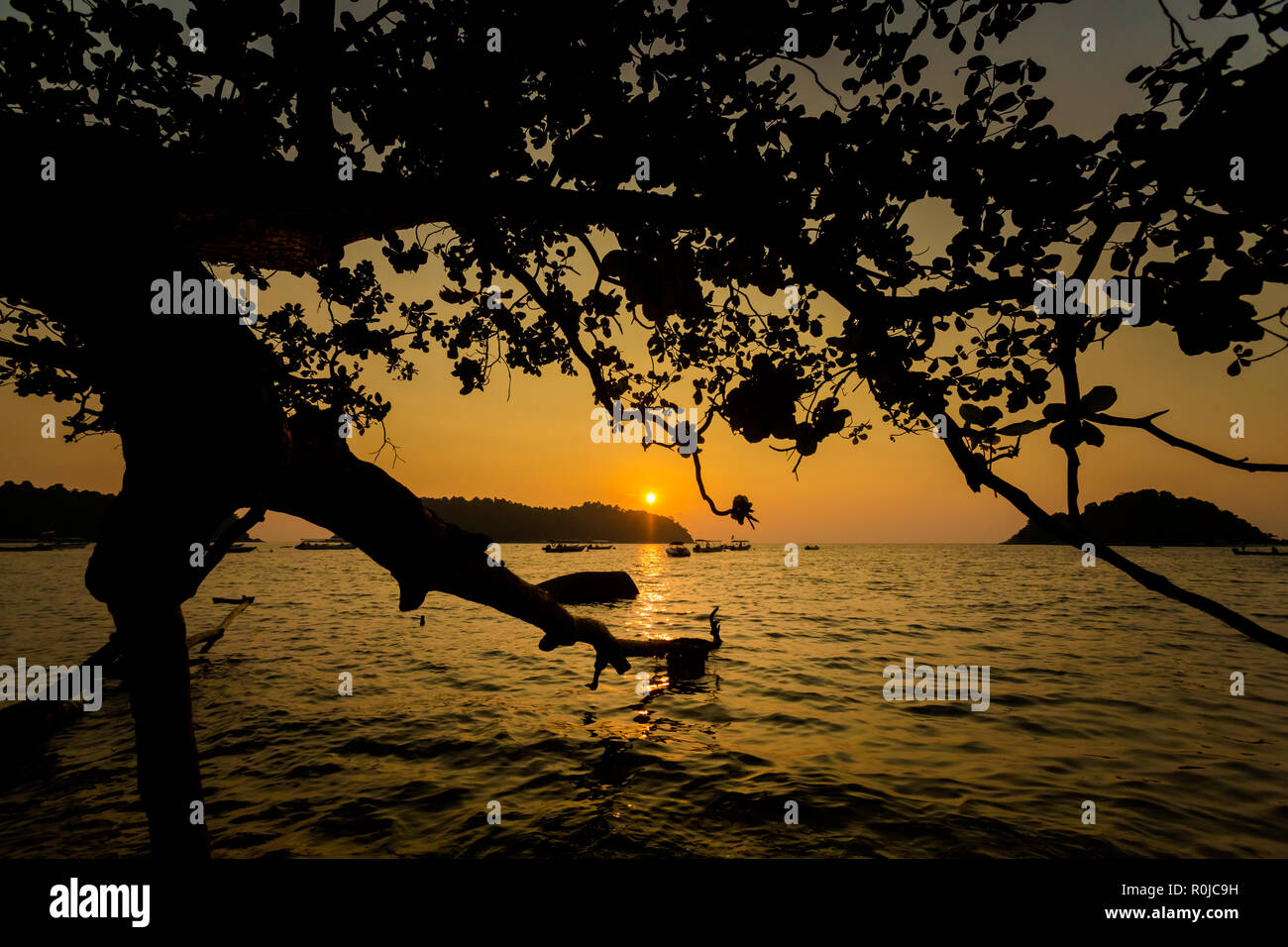 Teluk Nipah coral beach on Pangkor island in Malaysia. Beautiful ...