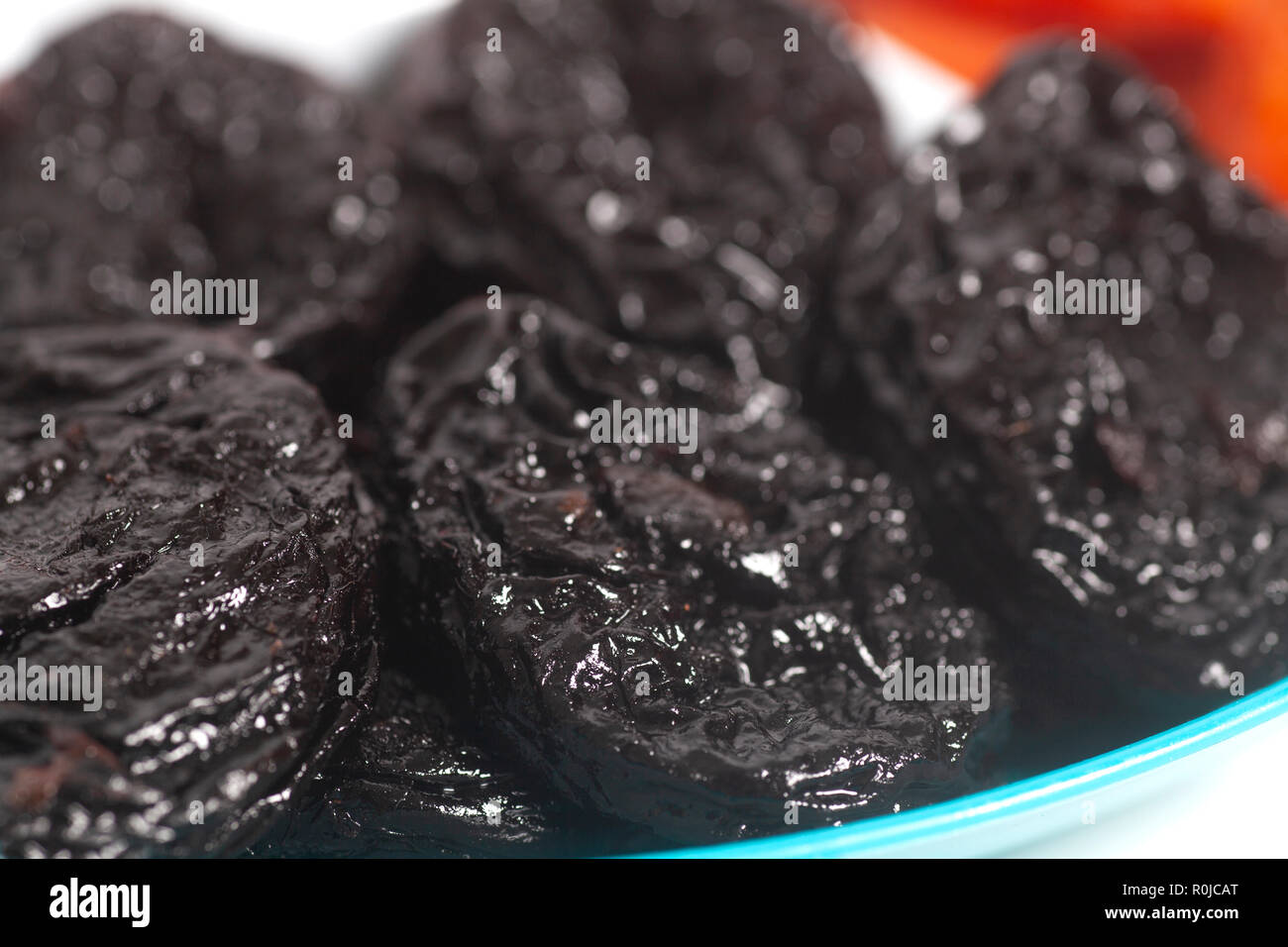 Fruit of dried prunes close up Stock Photo - Alamy